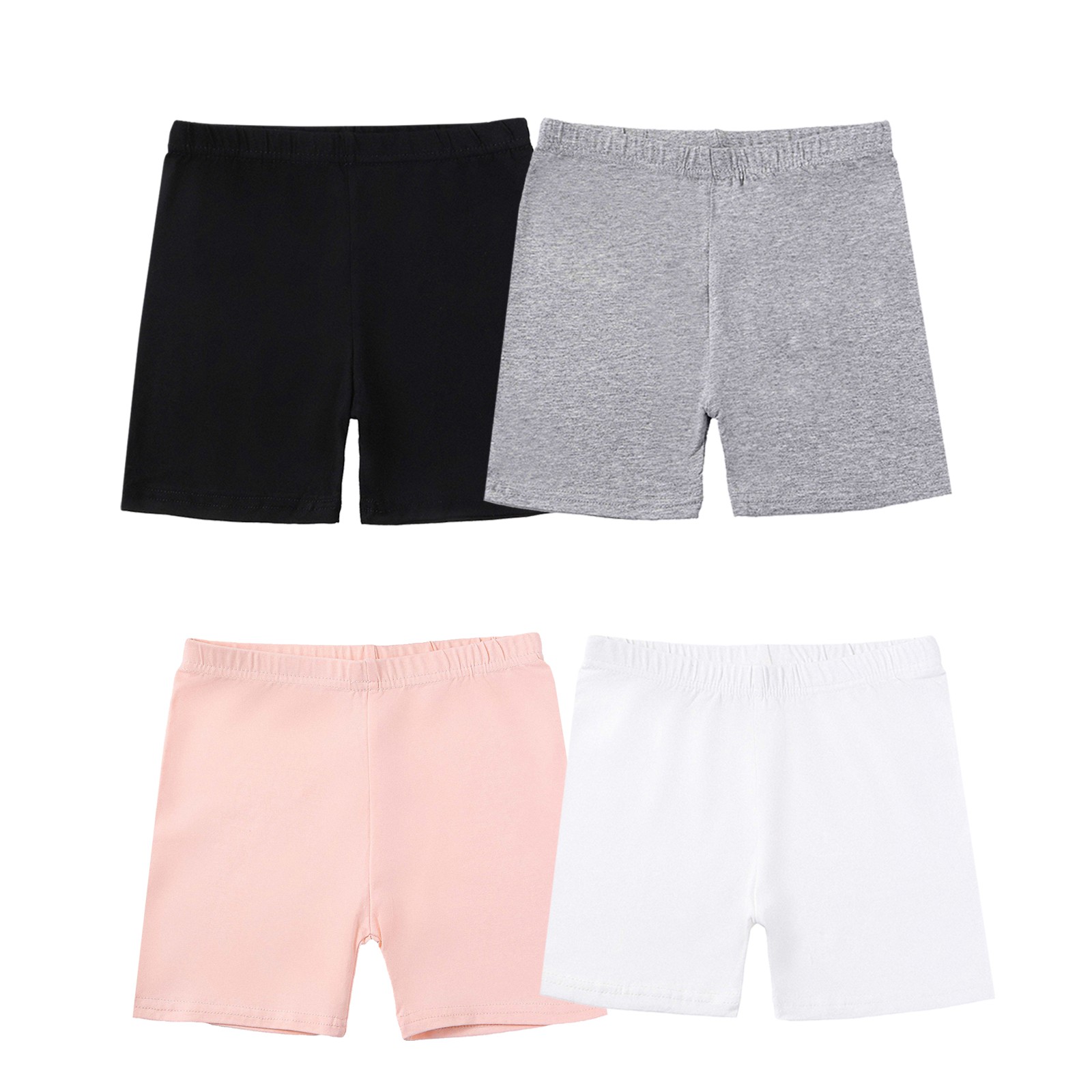 Uccdo 2/3/4 Pack Girls Cotton Shorts Toddler Girl Bike Shorts Dance ...