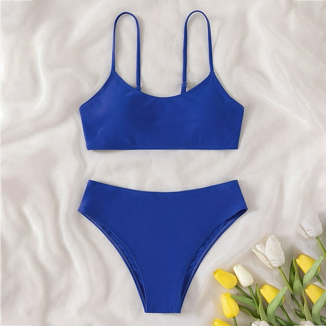 Uccdo 2Pcs Little Girls Summer Bathing Suit Swimsuit With Adjustable ...