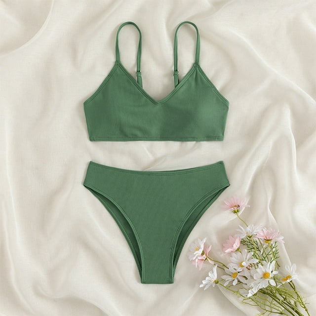 Uccdo 2Pcs Little Girls Summer Bathing Suit Swimsuit With Adjustable ...