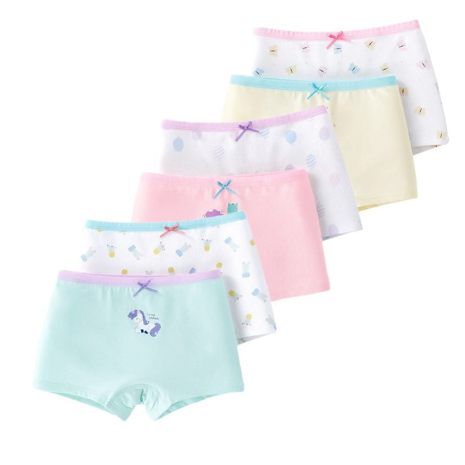 Uccdo 3-11T Girls Cotton Underwear Hipster Briefs Toddler Big Girls ...