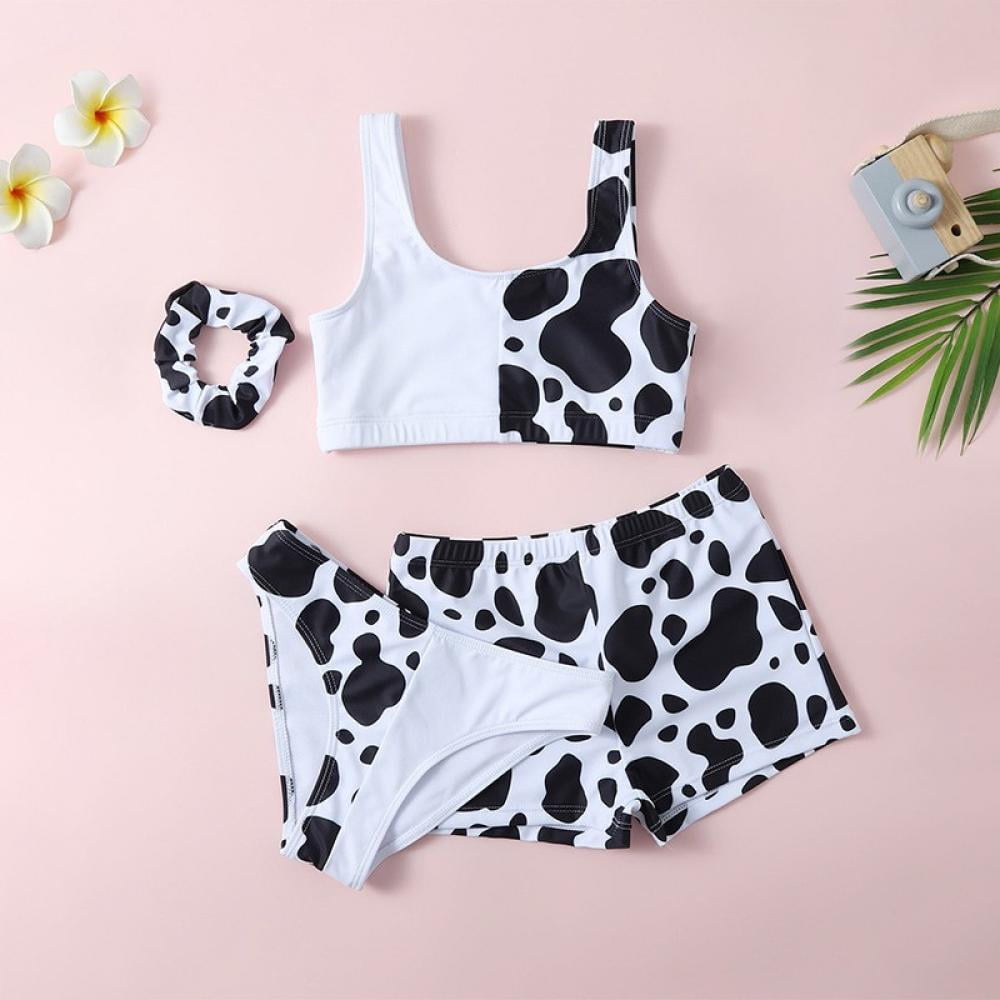 Uccdo 6 12t Girls Swimsuits Big Girls Floral Bikinis Bathing Suit 4 Pieces Size 6 12 Years