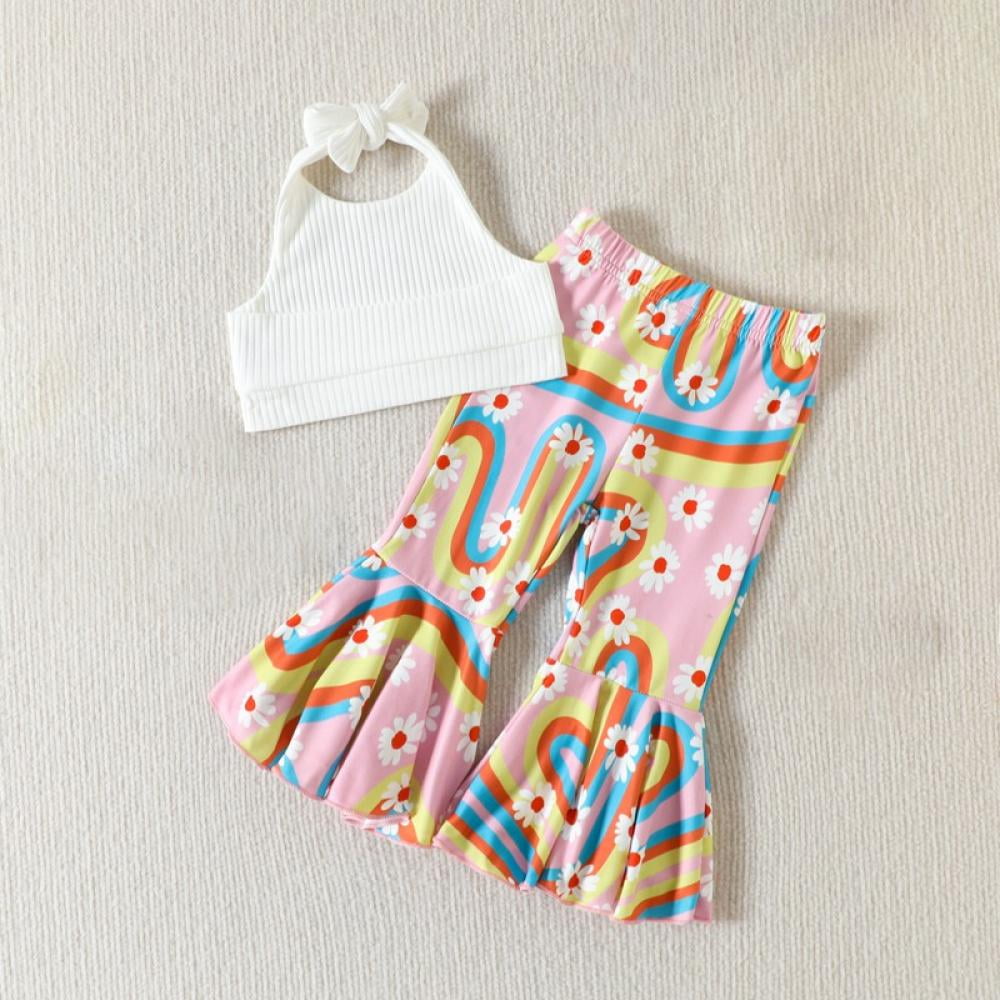 Uccdo 6M-5T Girls Summer Clothes Sets, Toddler Baby Girl Halter Vest ...