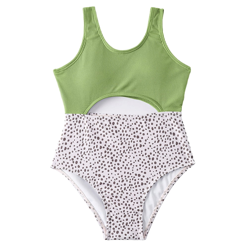 Uccdo 7-12T Girls One-Piece Bikinis Swimsuits, Teenager Big Girls Solid ...