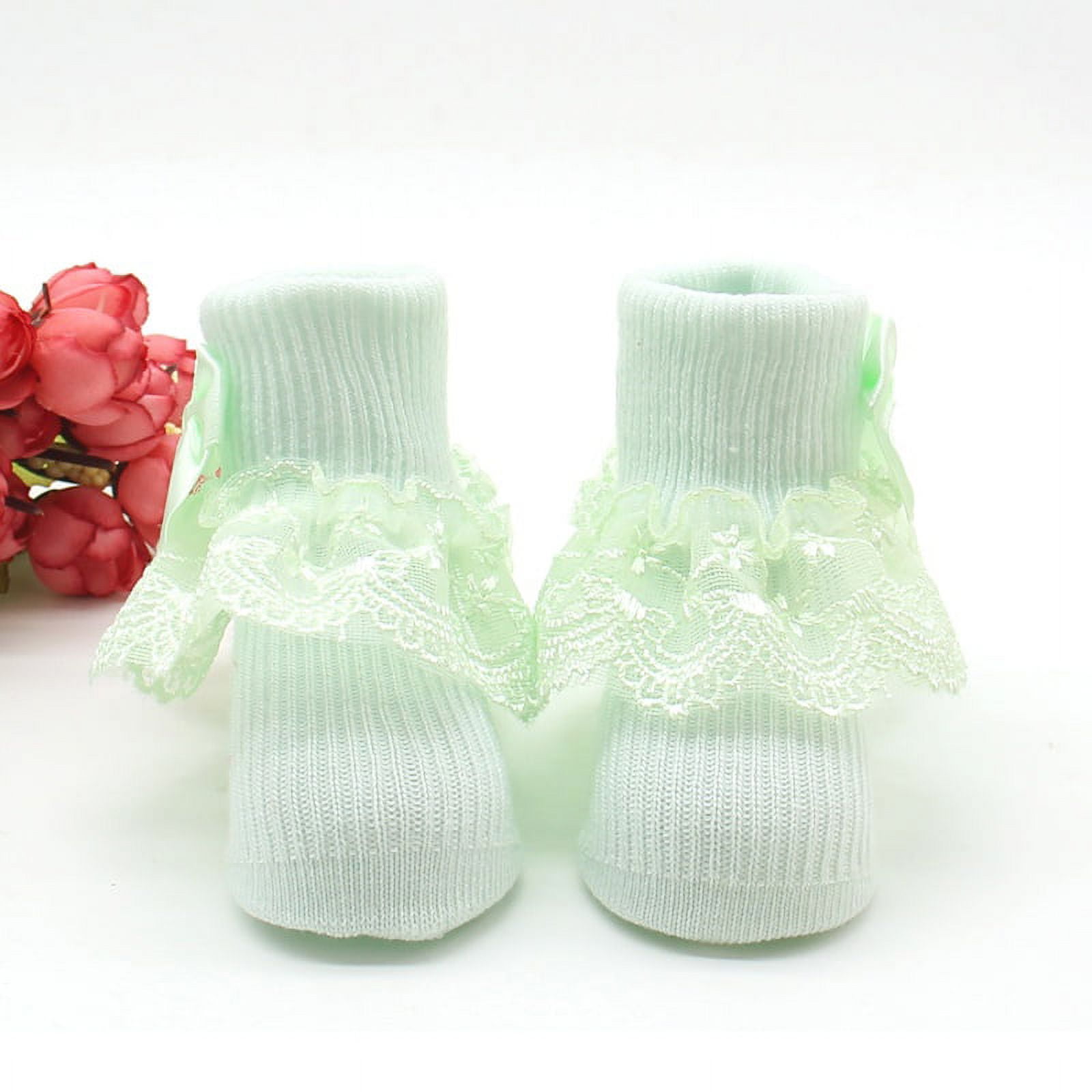 Uccdo Baby Girl Lovely Lace Ruffle Frilly Cotton Ankle Socks Newborn ...