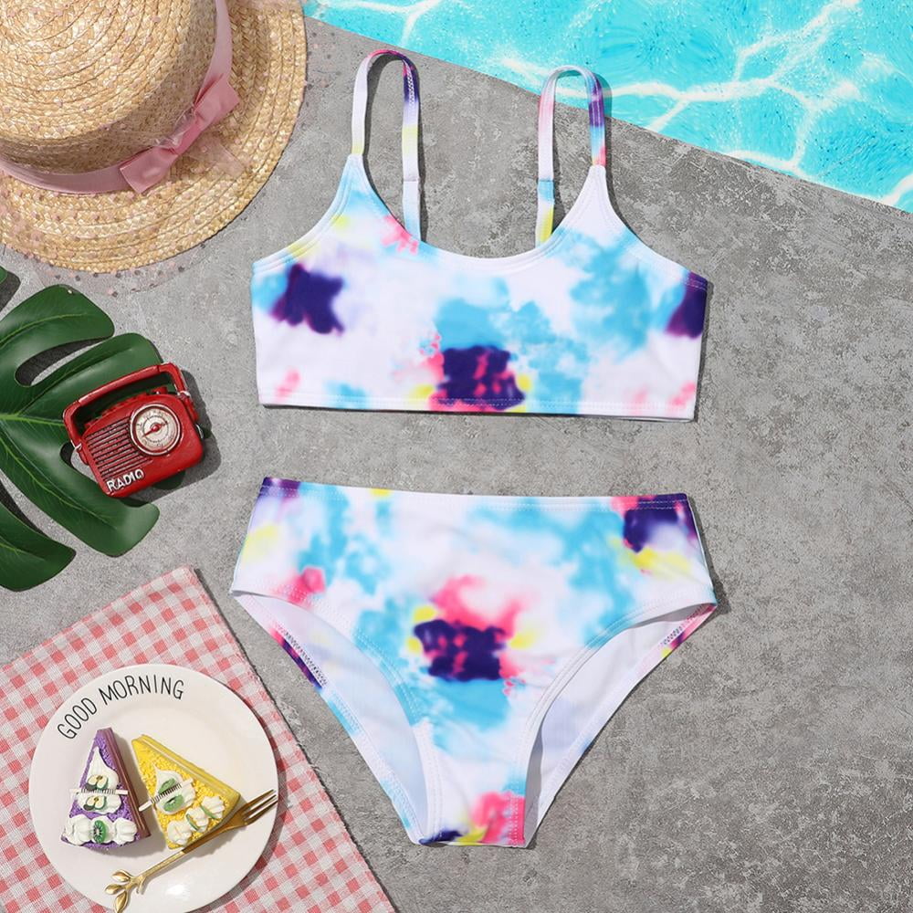 Uccdo Girls Bikinis Swimsuit, Big Girls Floral Bathing Suit Swimwear, 2 ...