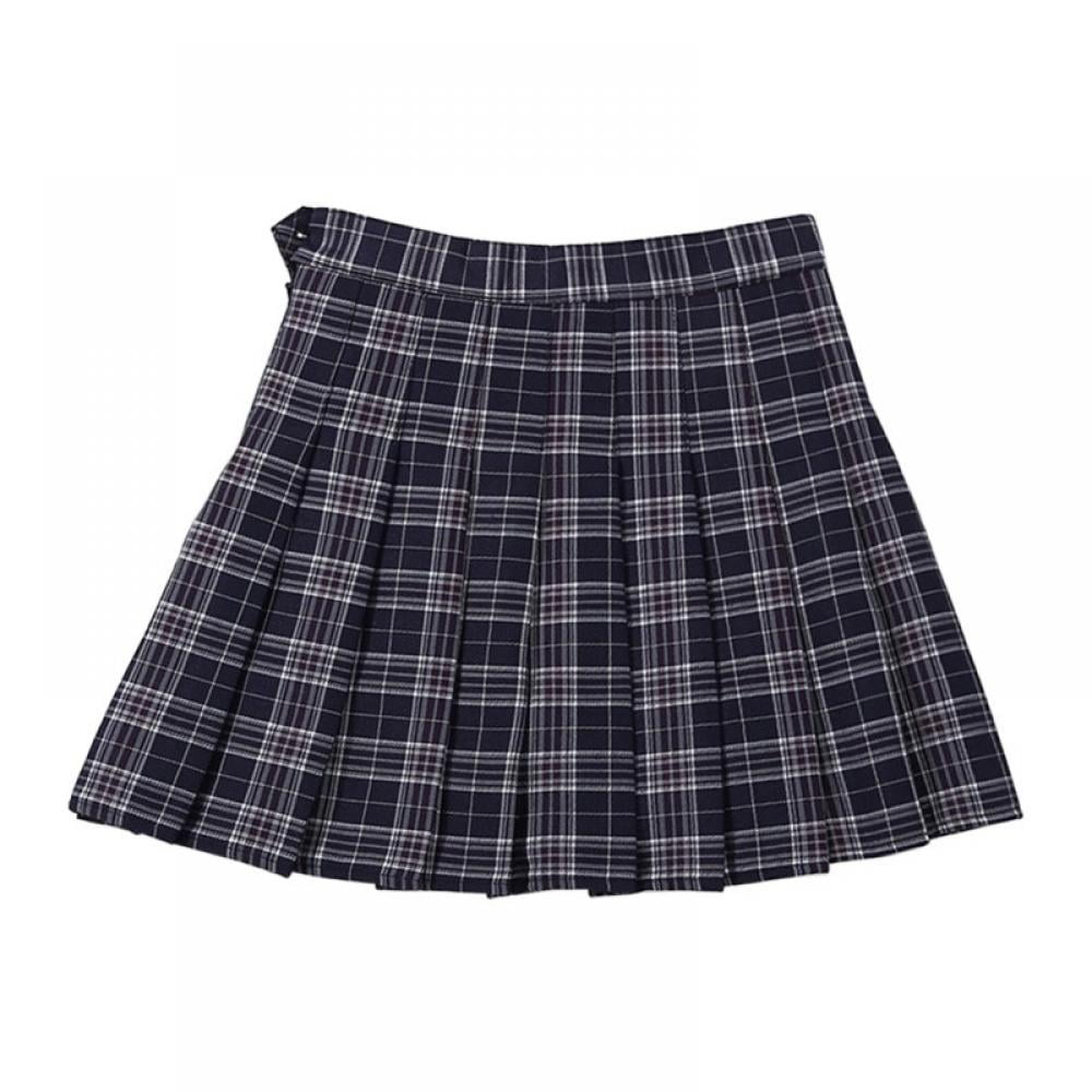 Uccdo Girls Plaid Pleated Skirt with Shorts School Girls Uniform Mini ...