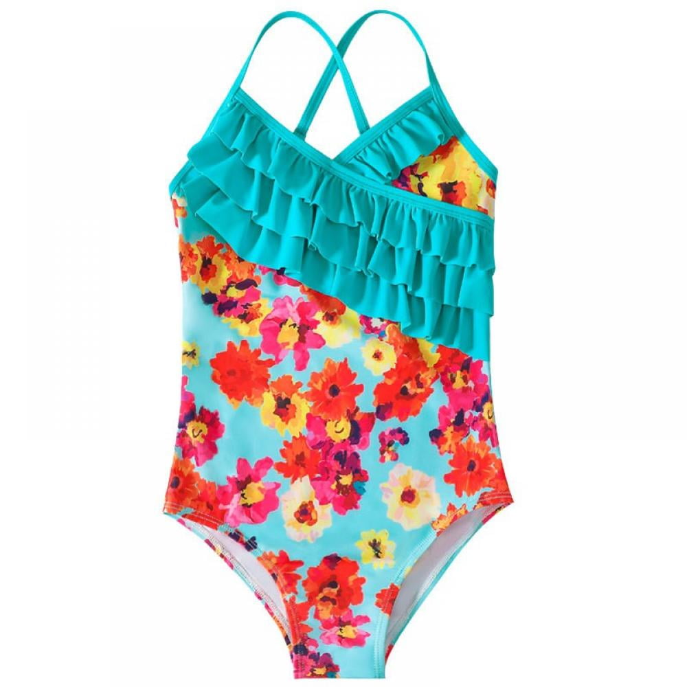 Uccdo Summer Girls One-Piece Swimsuits Strap Bathing Suit, Teenage ...