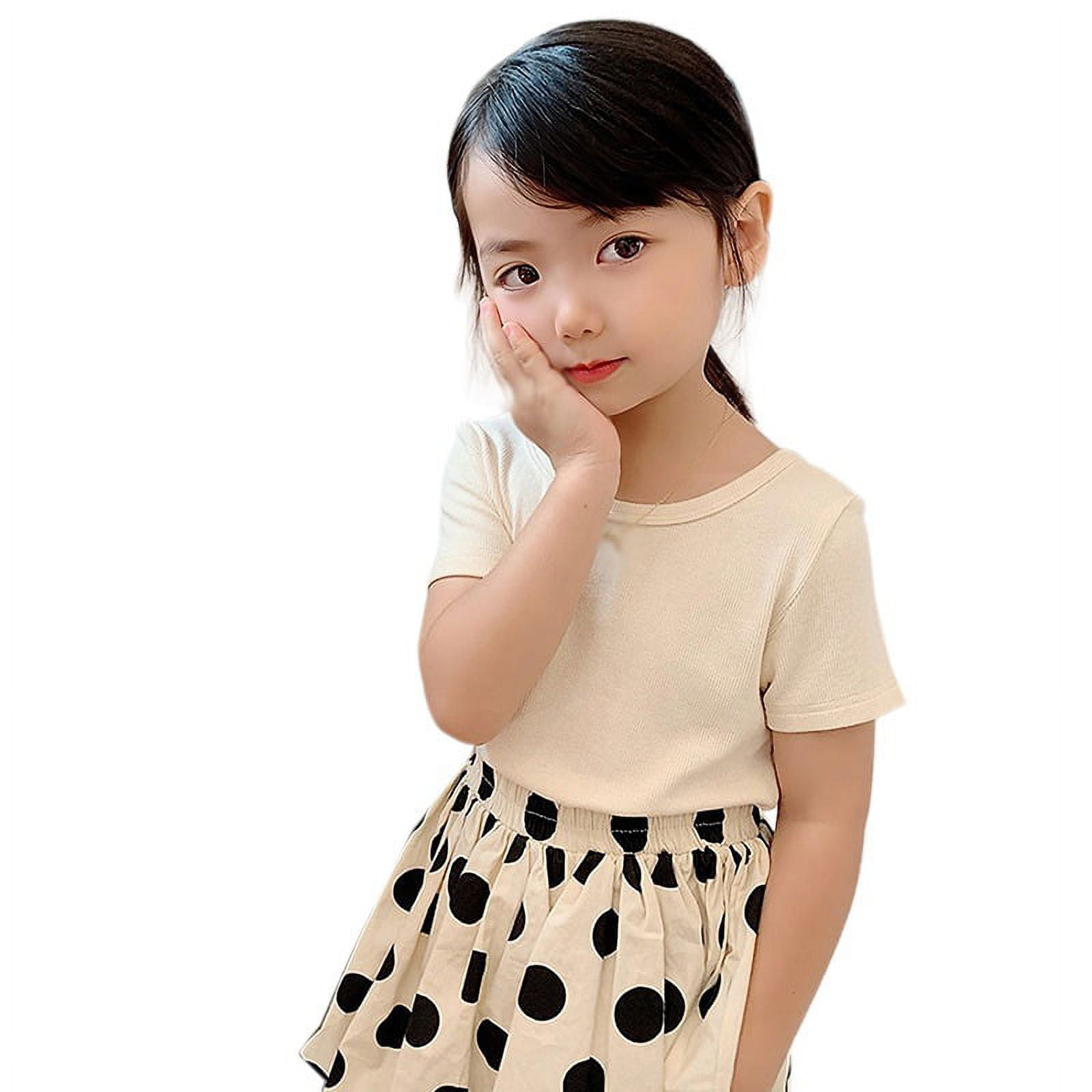 Uccdo Summer Little Girls Casual T-Shirts Tops Kids Short Sleeve ...