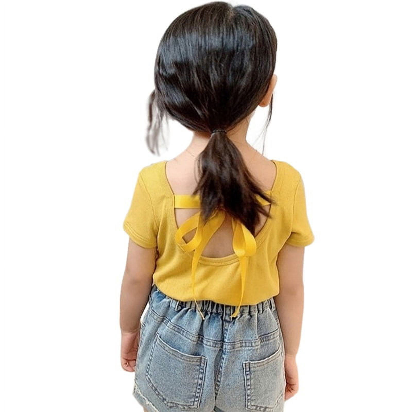 Uccdo Summer Little Girls Casual T-Shirts Tops Kids Short Sleeve ...