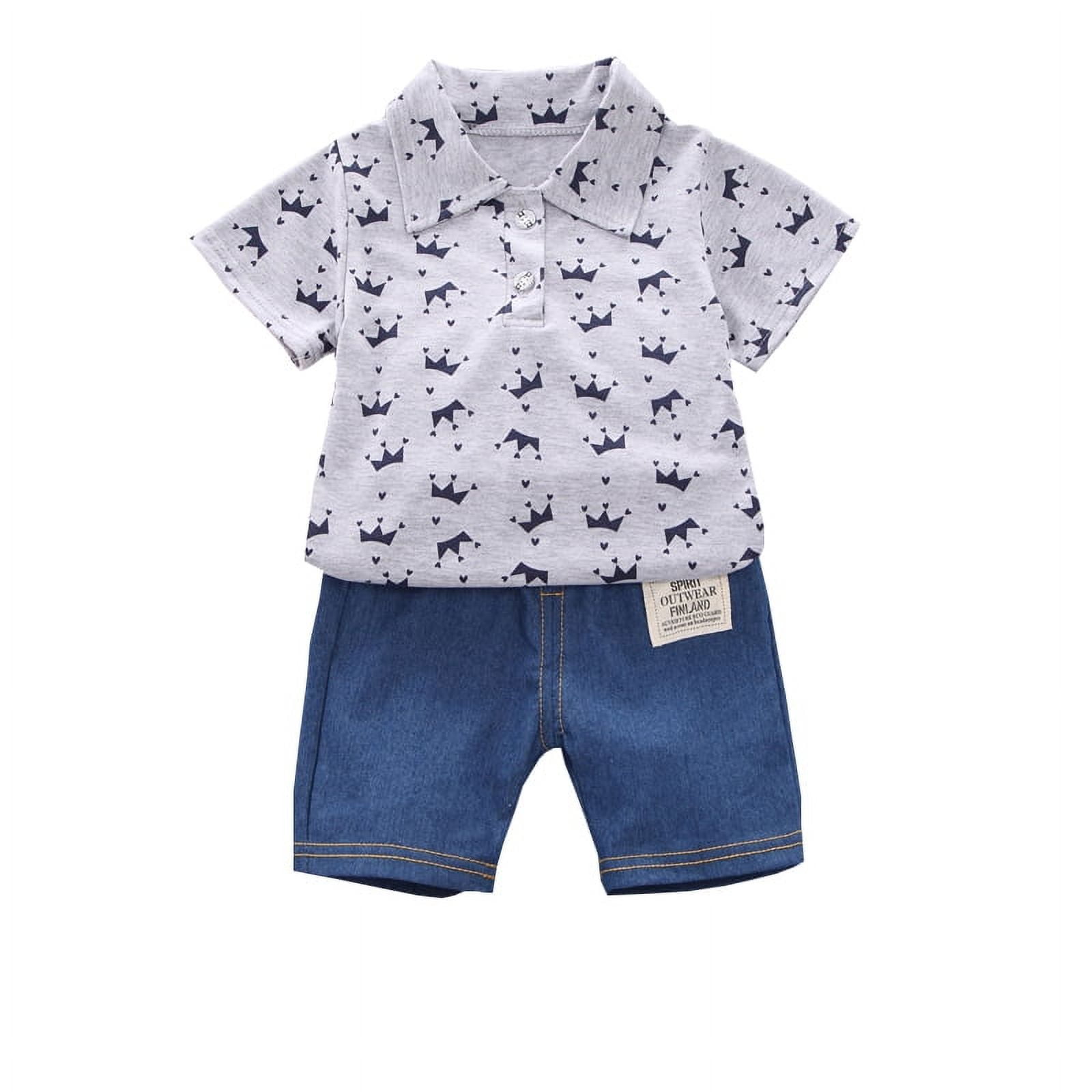 Uccdo Summer Toddler Baby Boy Casual Outfits Short Sleeve Shirt Blouse ...