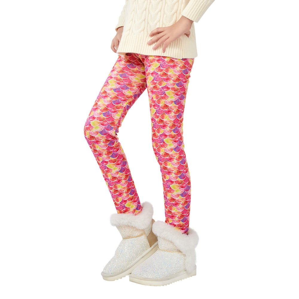 Uccdo Toddler Girls Winter Warm Fleece Lined Leggings Teenage Little ...