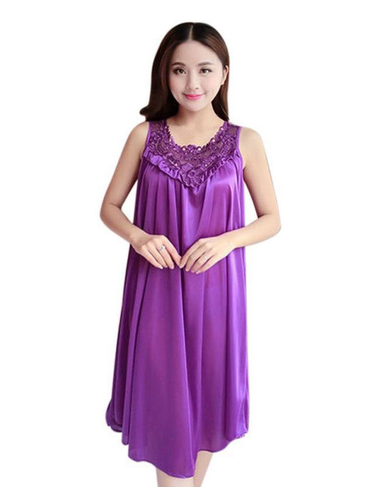 Uccdo Women Sexy Satin Lace Pajamas Nightdress Lingerie Lace Sleepwear ...