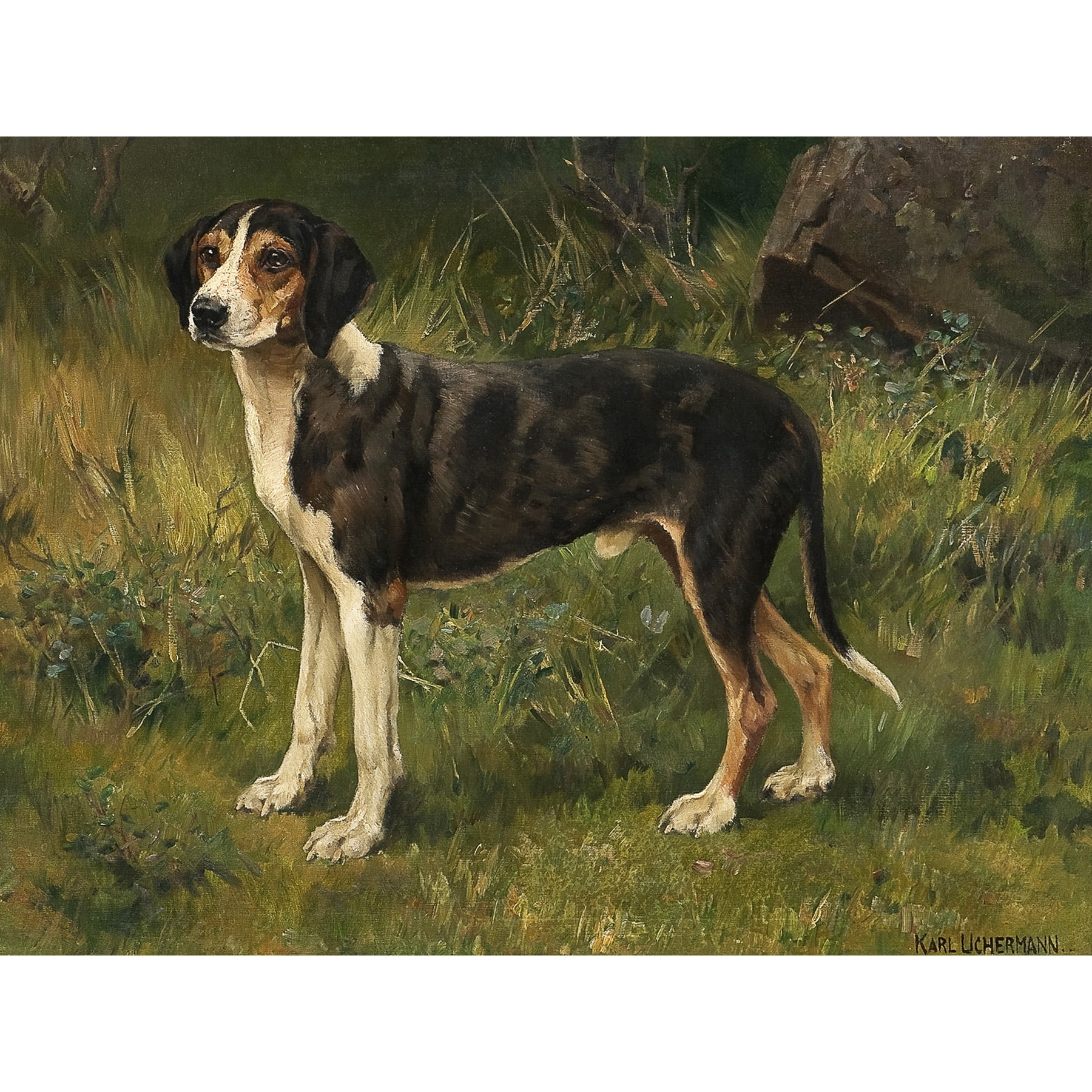 Uchermann Hound Dog Painting Extra Large Art Print Wall Mural Poster ...
