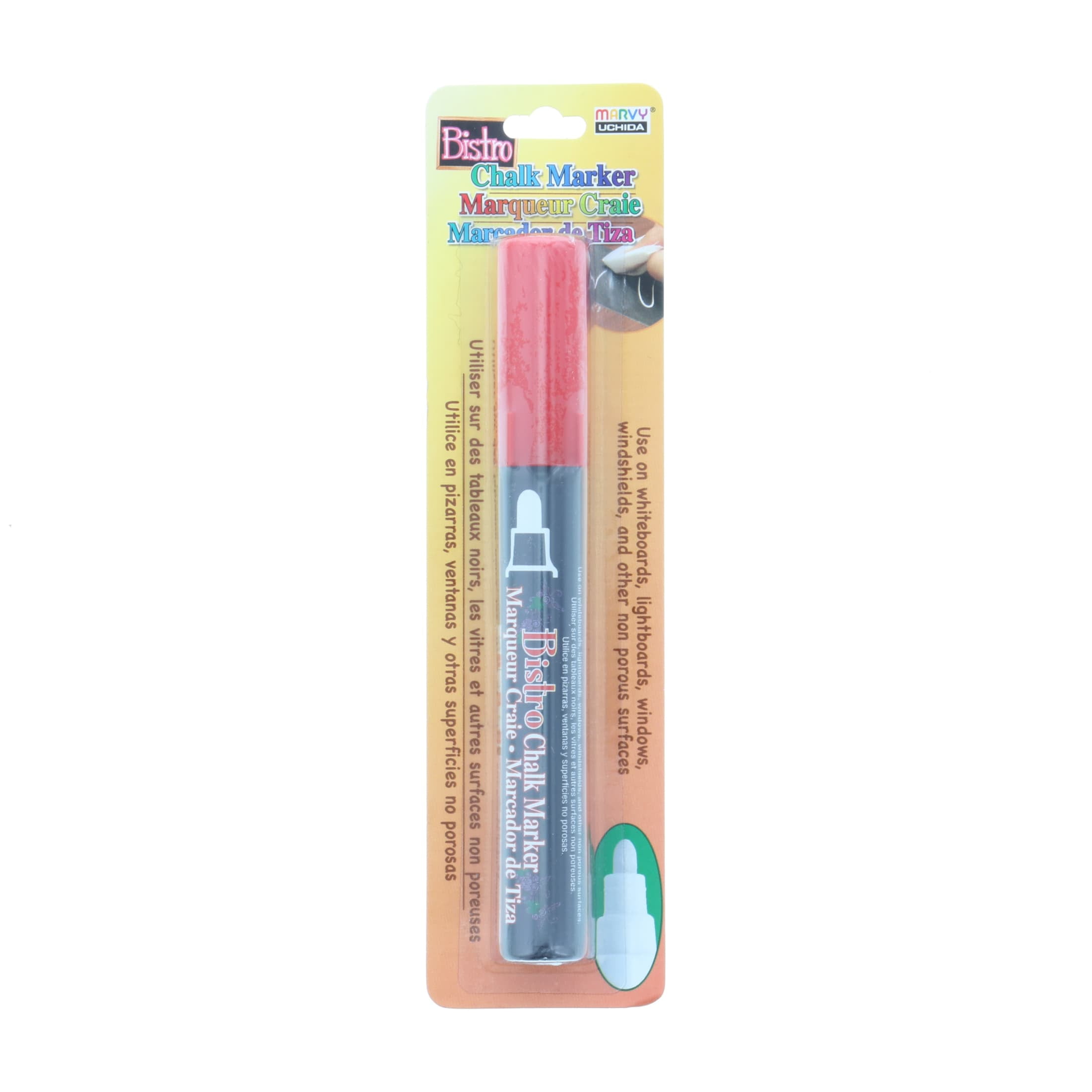 Uchida Bistro Chalk Marker, Broad, Carded Packaging, Red - Walmart.com
