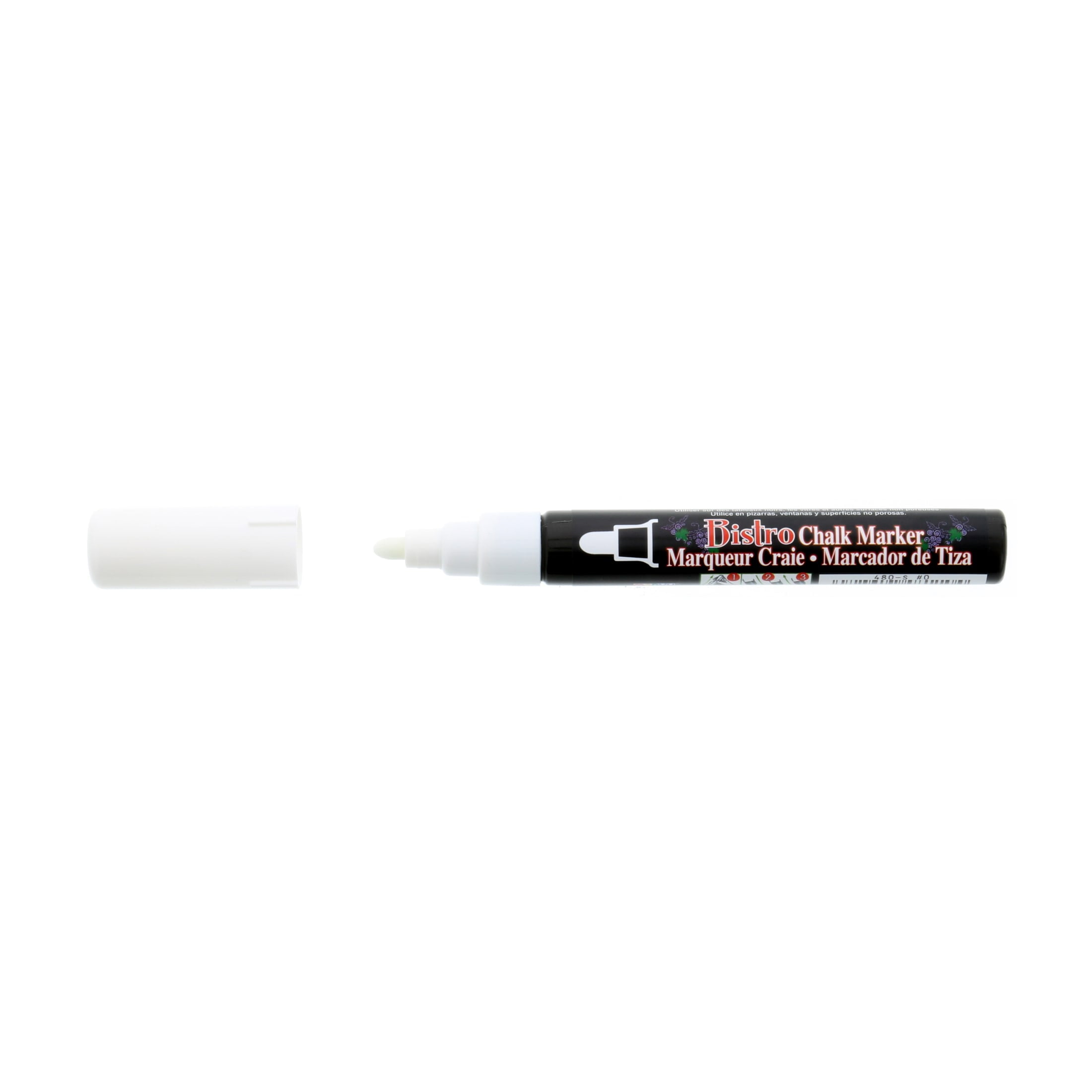Uchida Bistro Chalk Marker Broad White - Water-Based, 6mm Bullet Tip ...