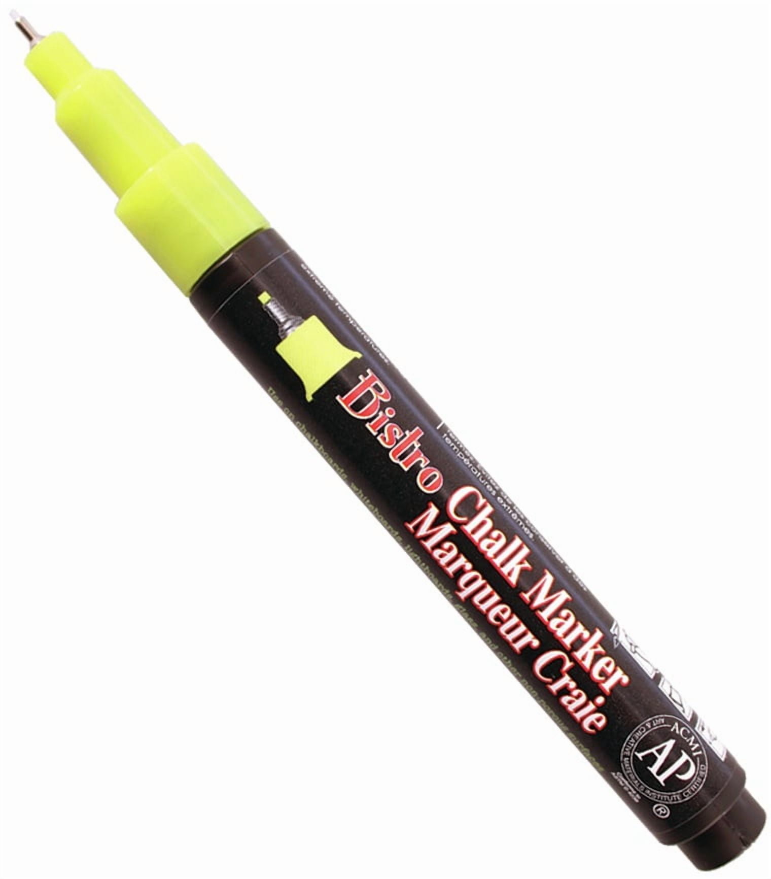 Marvy Uchida Bistro Chalk Marker - Fluorescent Yellow, Extra Fine ...