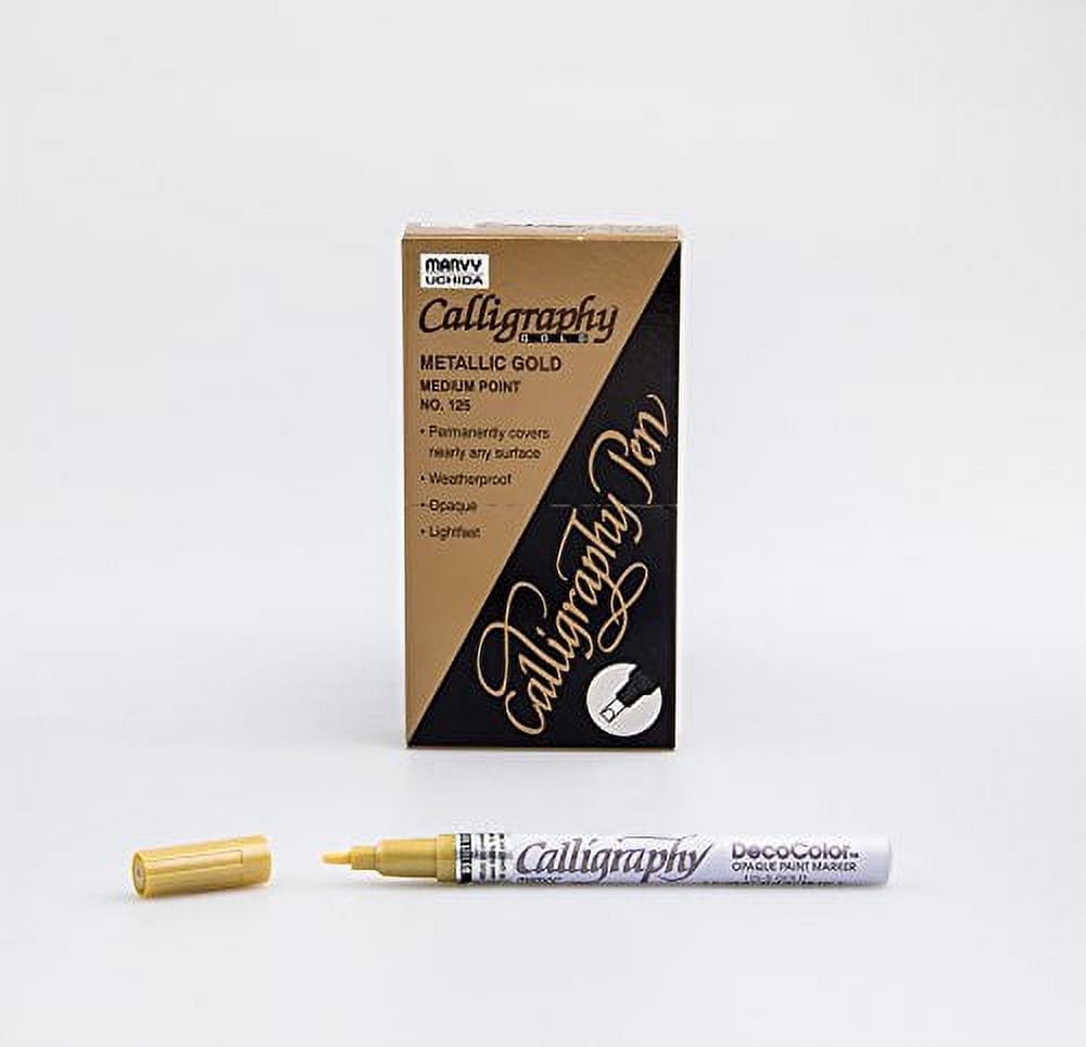 Uchida Calligraphy Paint Marker,Chisel Tip,Flat 2mm Nib,Gold ...