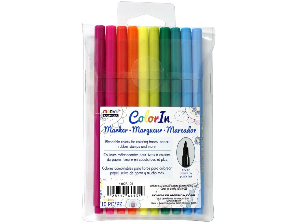 Uchida ColorIn Markers Fine 10pc Bright - Walmart.com