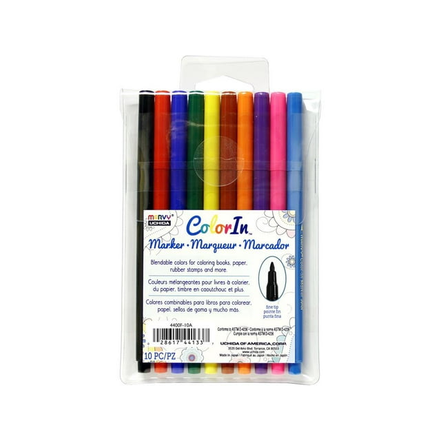 Uchida ColorIn Markers Fine 10pc Primary - Walmart.com