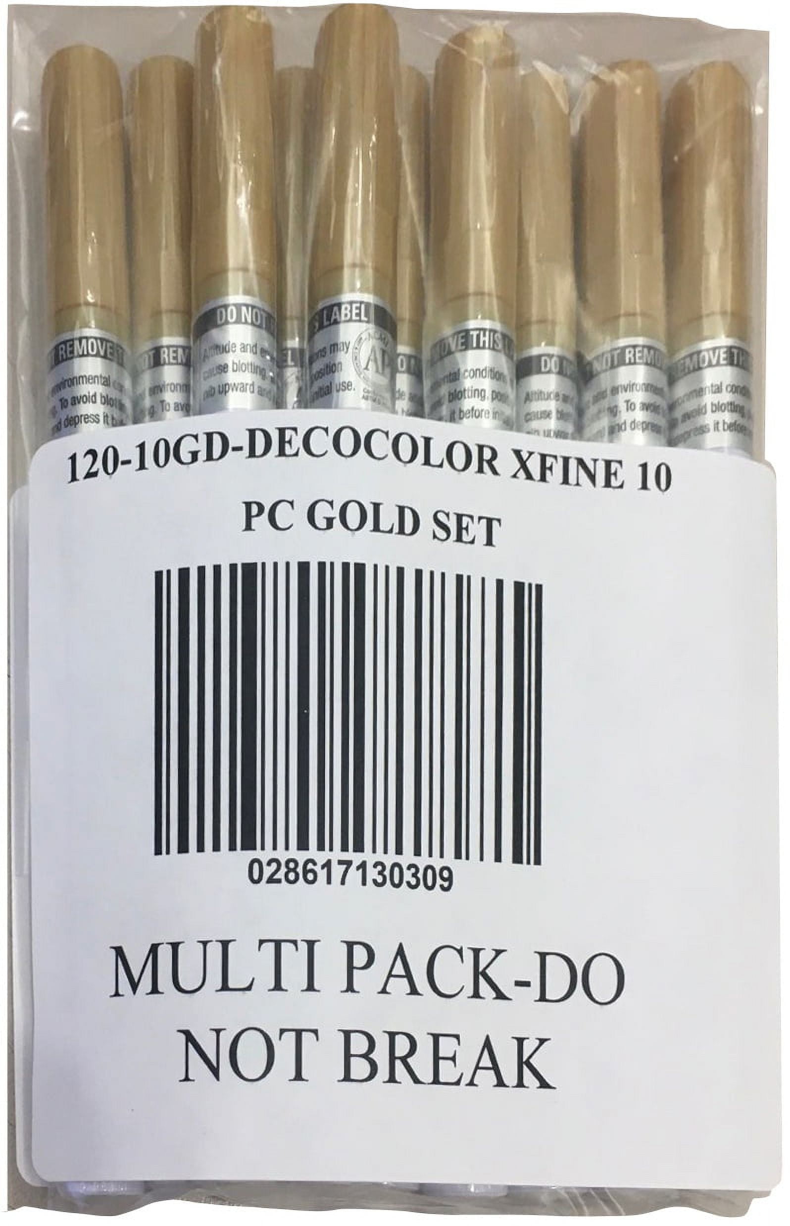 Uchida DecoColor Extra Fine Oil-Based Opaque Paint Marker-Gold 10/Pkg ...