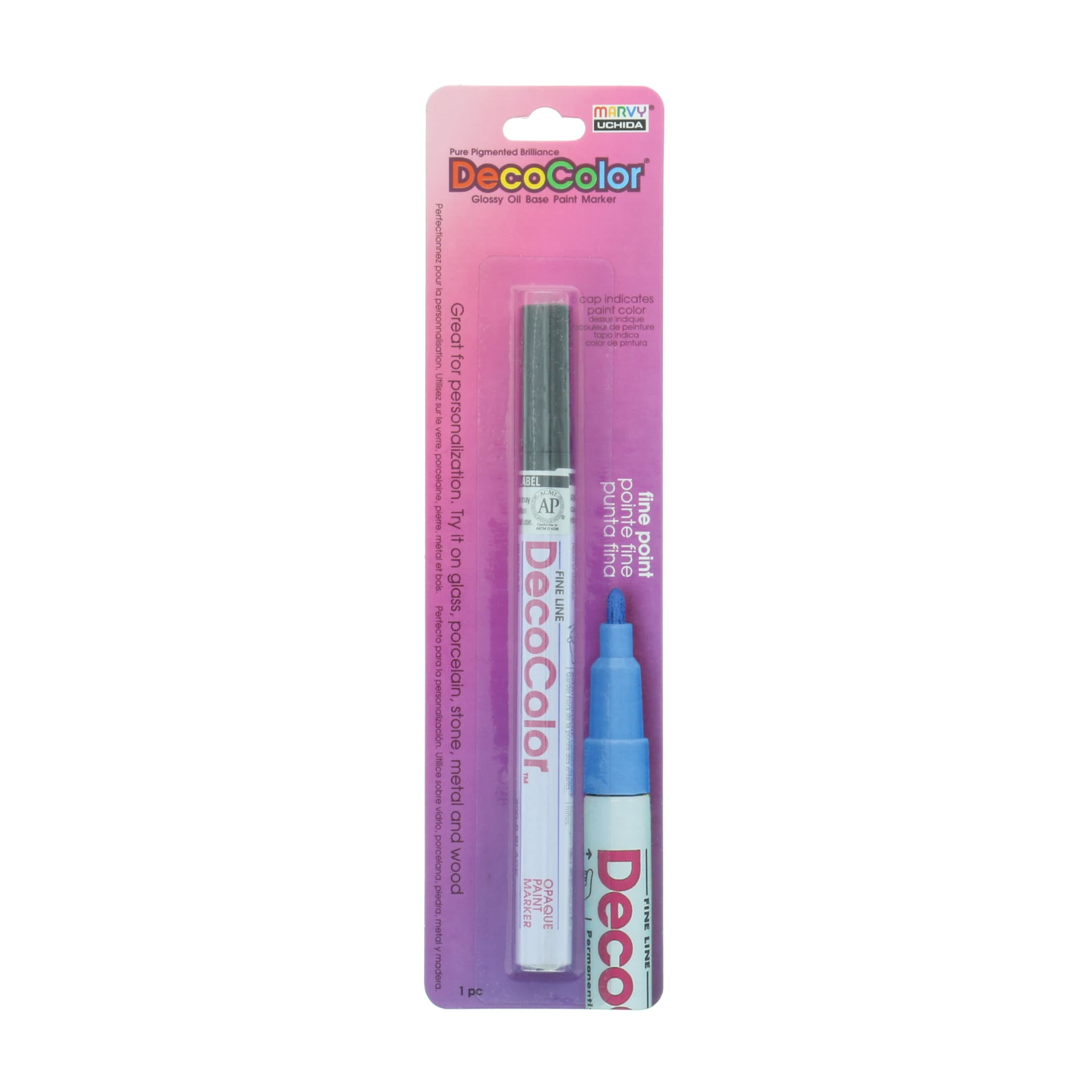 Uchida DecoColor Paint Marker, Fine, Carded Packaging, Black - Walmart.com