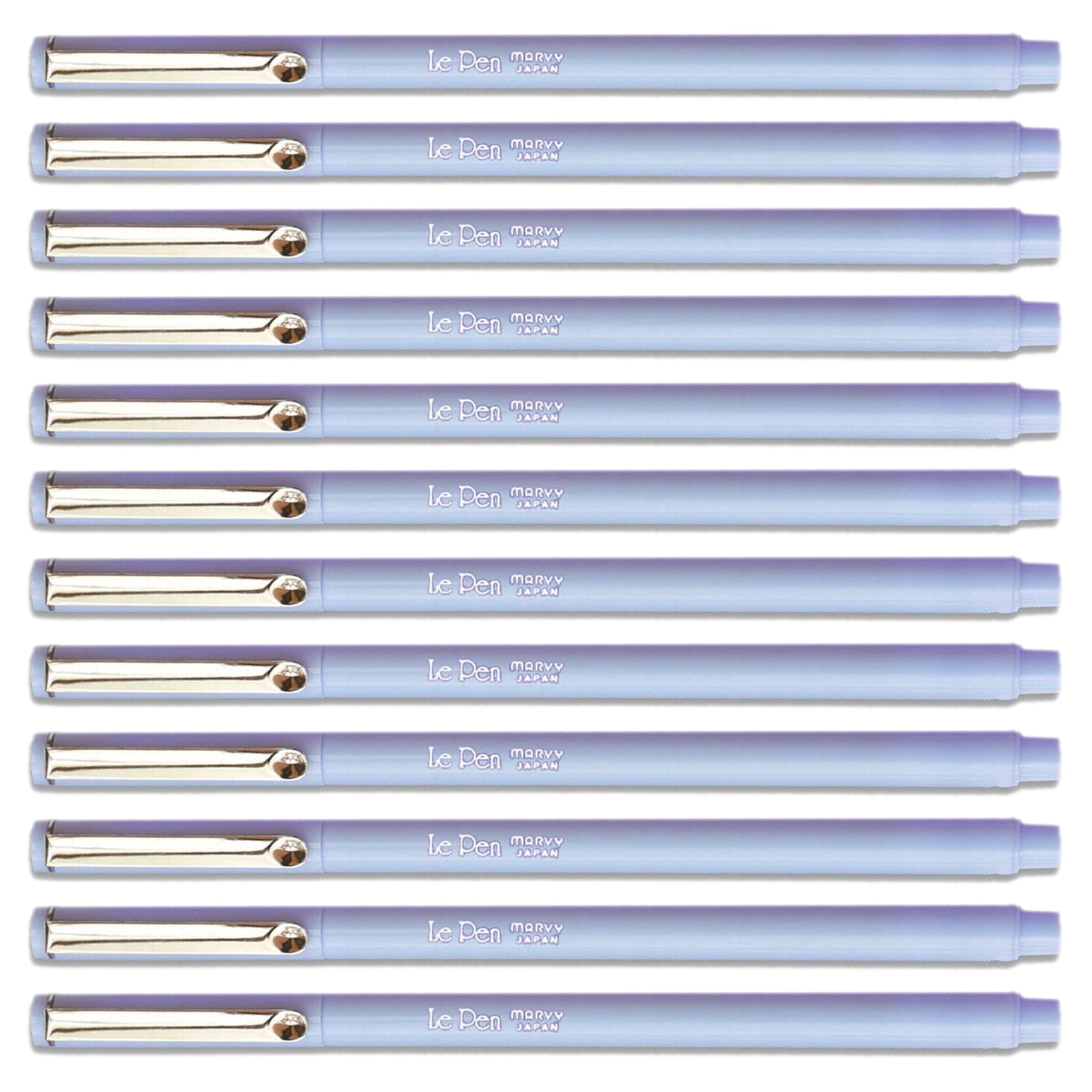 Uchida PERIWINKLE Le Pen .3MM Micro Ex Fine Synthetic Point 12 Pens ...