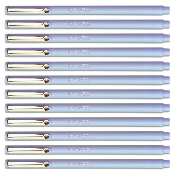 Uchida PERIWINKLE Le Pen .3MM Micro Ex Fine Synthetic Point 12 Pens ...