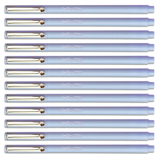 Uchida PERIWINKLE Le Pen .3MM Micro Ex Fine Synthetic Point 12 Pens ...