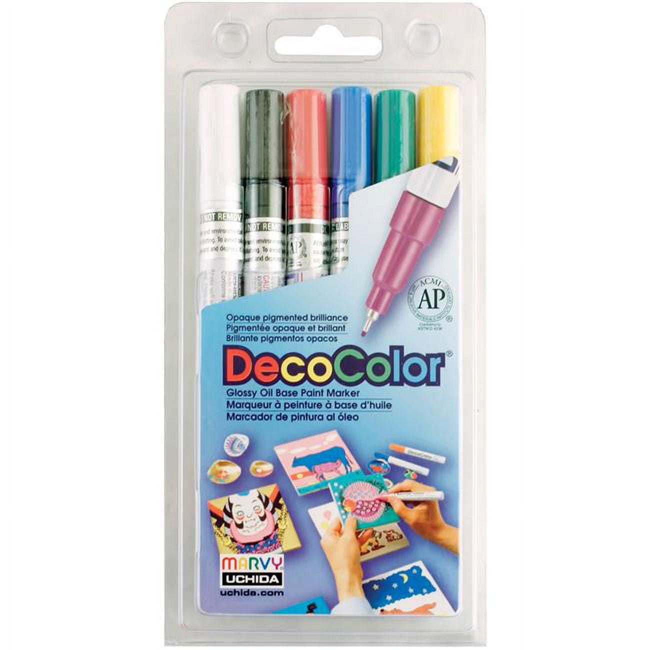 Uchida Yoko DecoColor Opaque Paint Markers - Pack of 6 - Walmart.com