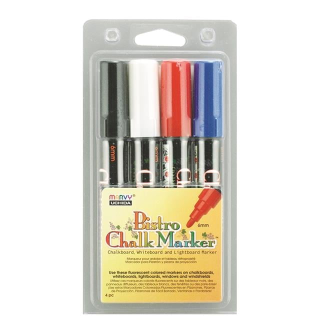 Uchida of America UCH4804C-2 Marvy Bistro Chalk Markers Board Tip 4 ...