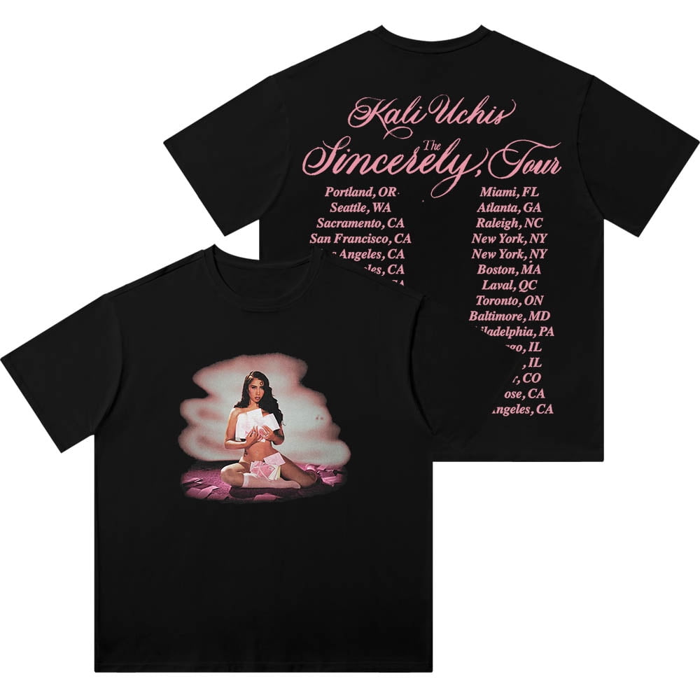 Uchis The Sincerely Tour 2025 Vintage Wash T-Shirts Women Men Cotton ...