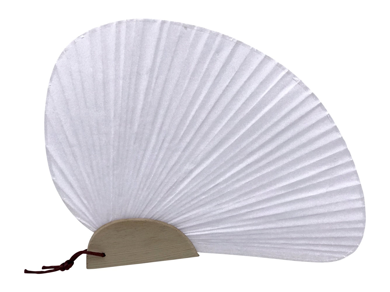 Uchiwa Palm Held Hand Fan Set of 4 White Fans 12'' x 9" Wedding Favor ...