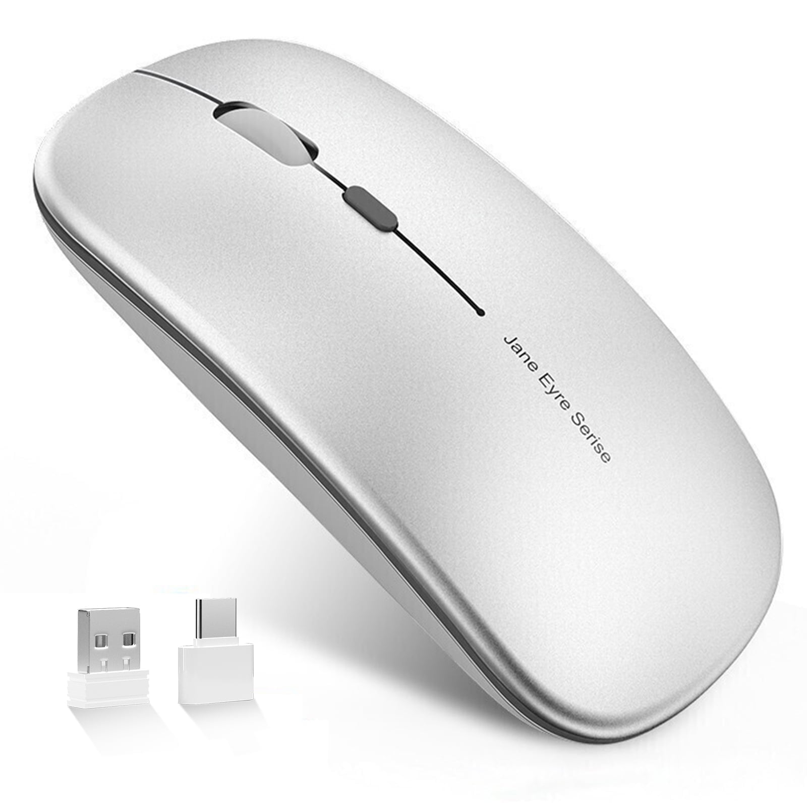 Uciefy Slim Wireless Mouse, Silent Rechargeable Optical Mouse, USB ...