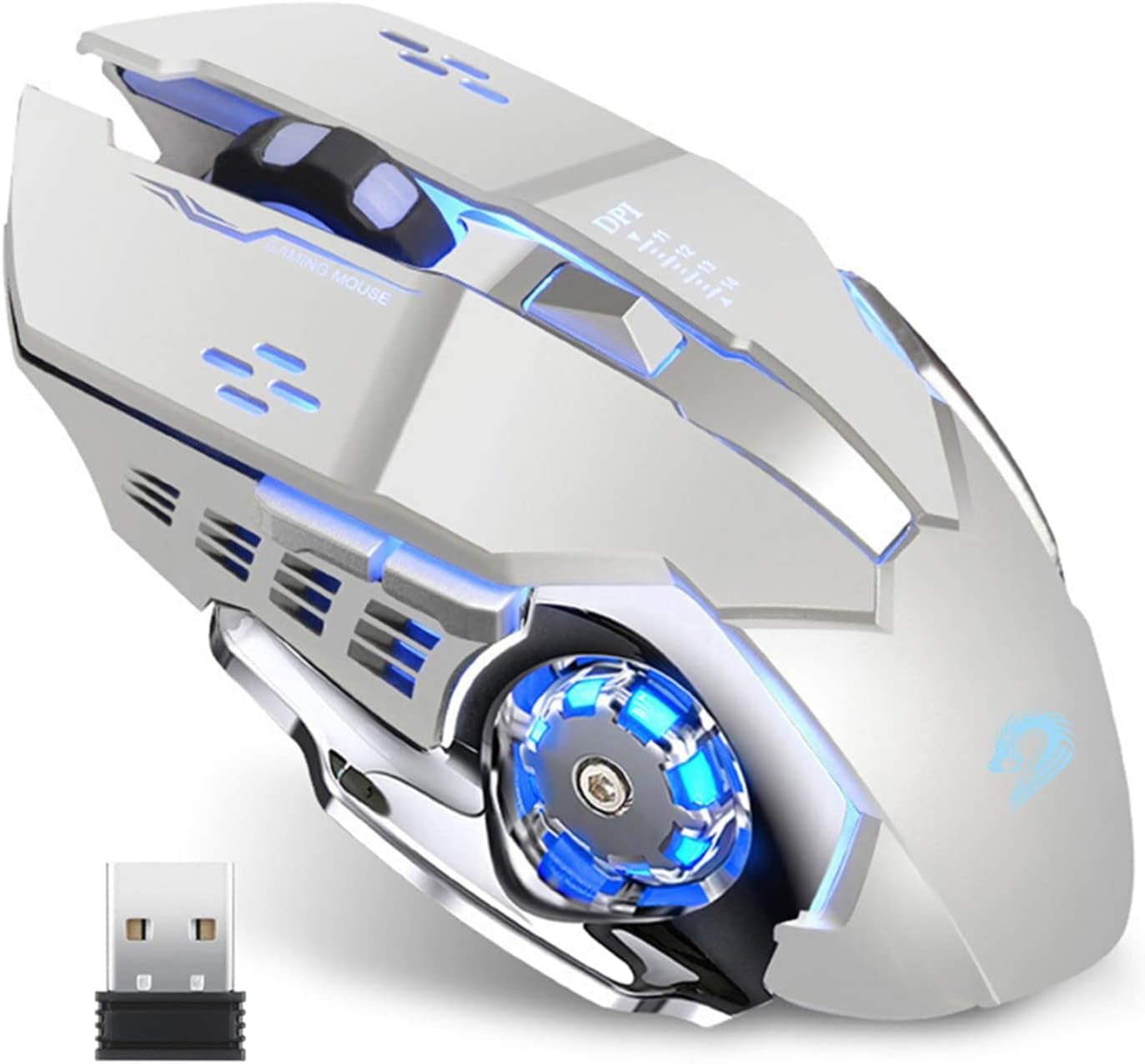 Uciefy Wireless Gaming Mouse 2.4G Optical LED Rechargeable Silent Mice ...
