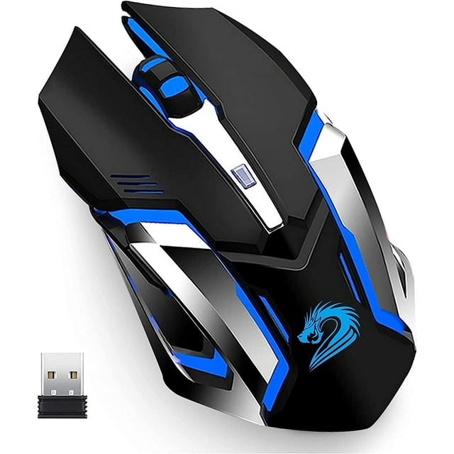 Uciefy Wireless LED Gaming Mouse Optical Rechargeable Silent Mice 6 ...