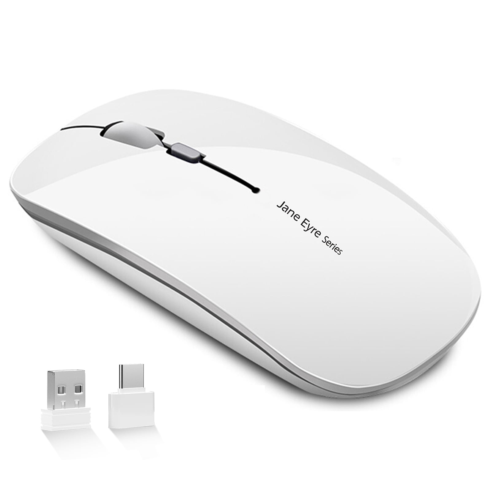 Uciefy Wireless Mouse 2.4G Rechargeable Slim Silent Mouse with USB Nano ...