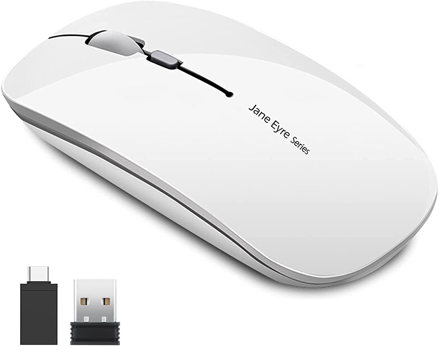 Uciefy Wireless Mouse 2.4G Rechargeable Slim Silent Mouse with USB Nano ...
