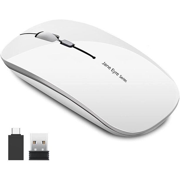 Uciefy Wireless Mouse 2.4G Rechargeable Slim Silent Mouse with USB Nano ...