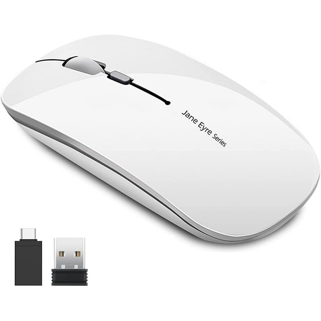 Uciefy Wireless Mouse 2.4G Rechargeable Slim Silent Mouse with USB Nano ...