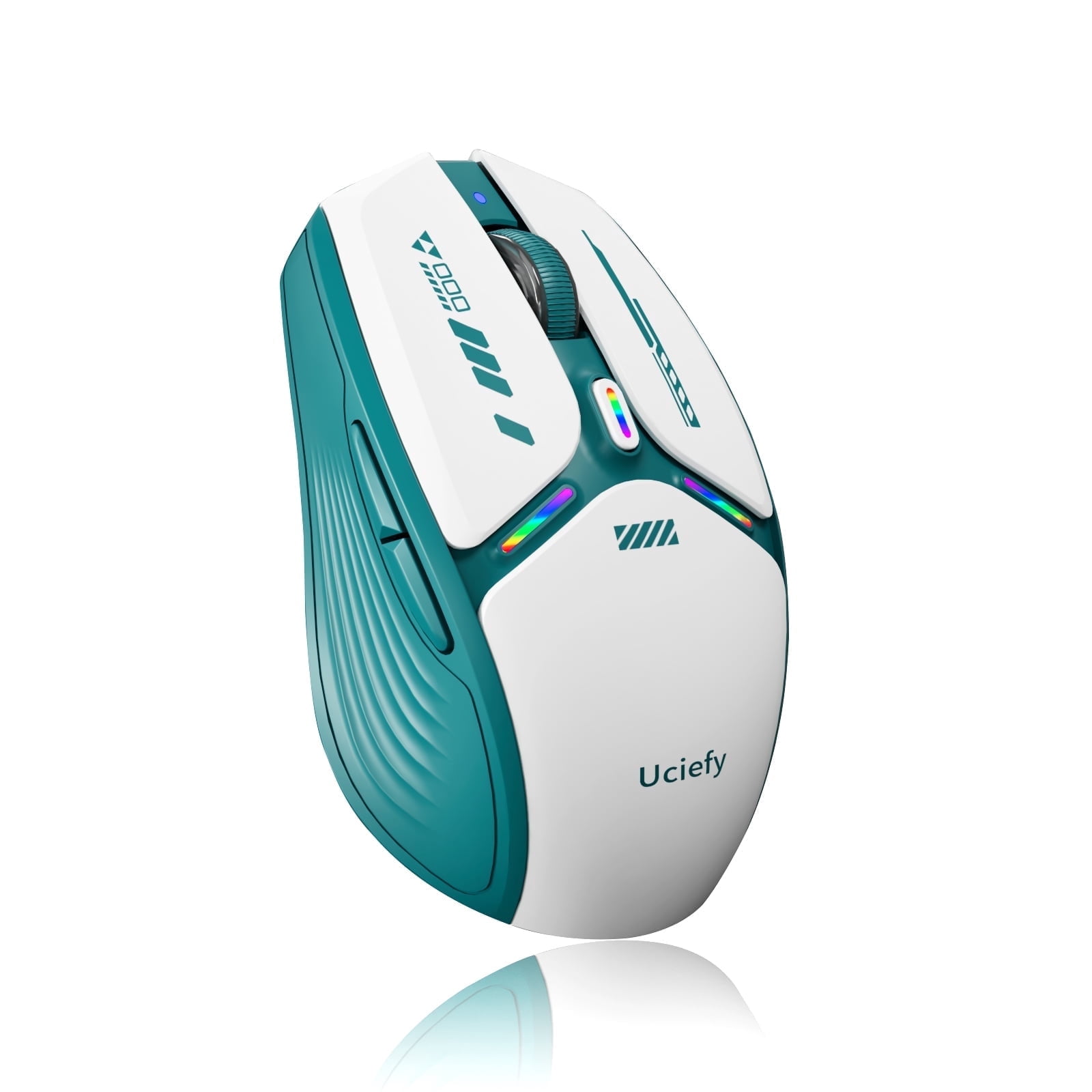Uciefy Wireless Mouse with USB Receiver & Type-C Adapter, Rechargeable ...