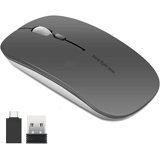Uciefy Wireless Mouse Rechargeable Optical Mouse Slim Silent Mouse with ...