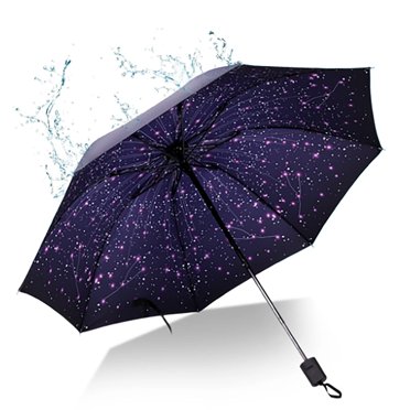 SuoKom Transparent Clear Compact Umbrella, Auto Open/Close Button, Rain ...