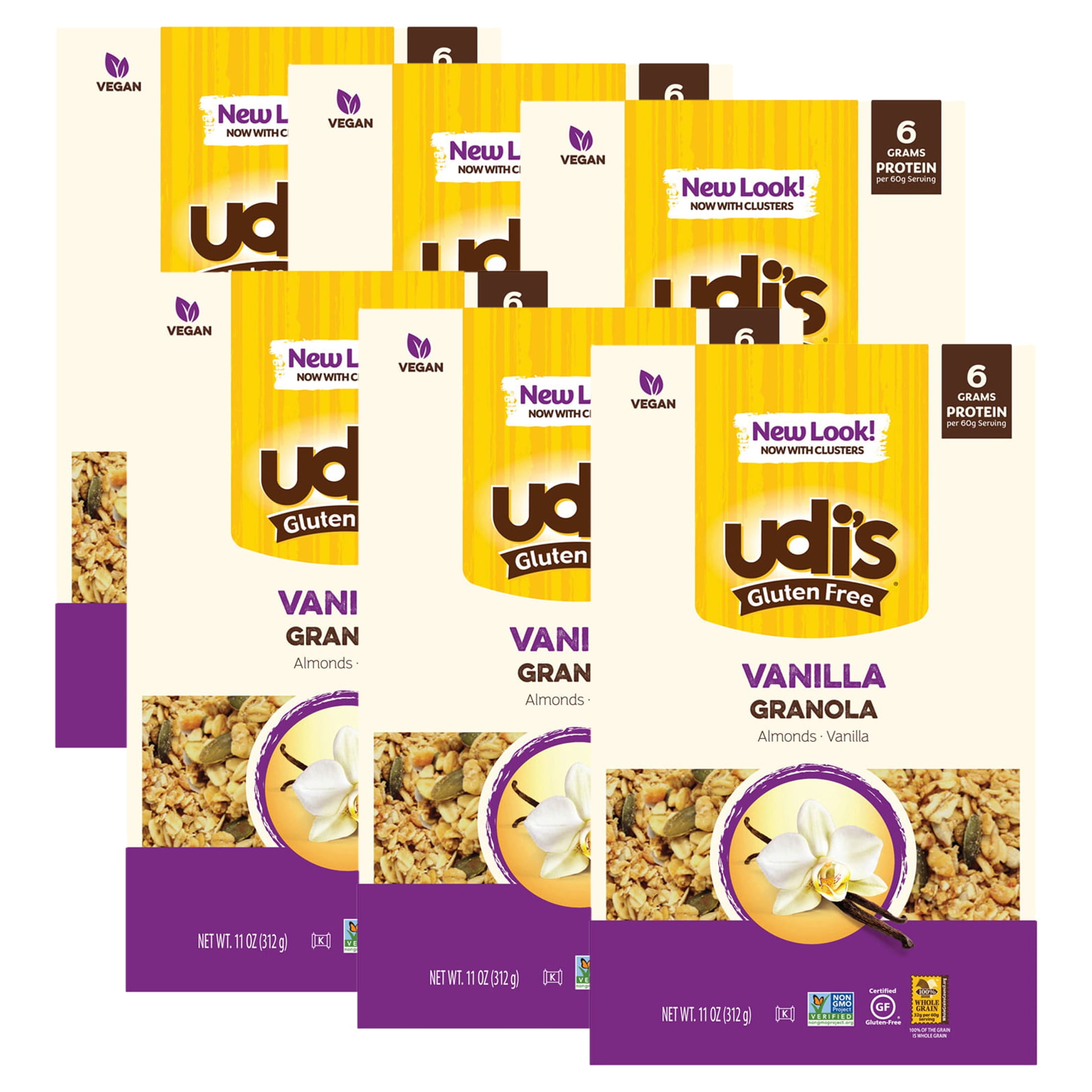 (6 pack) Udi's Granola, Gluten Free, Vanilla, 11 oz - Walmart.com