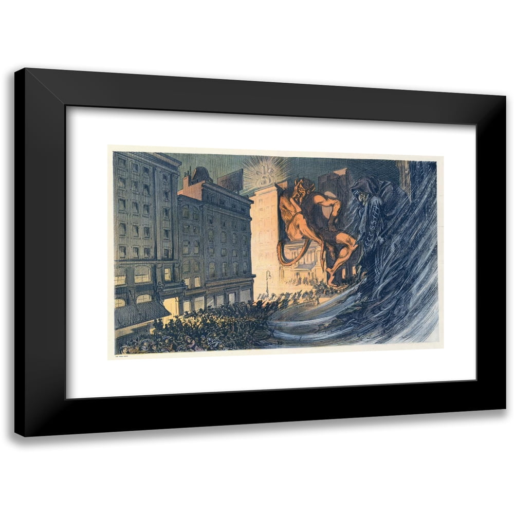 Udo Keppler 14x11 Black Modern Framed Museum Art Print Titled - The Hag and the Fiend in ...