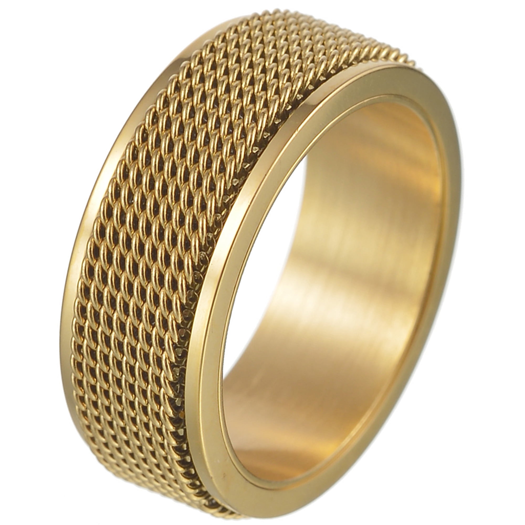 Udolfly Mens Fidget Rings Anxiety Rings for Men Womens Chain Spinner ...