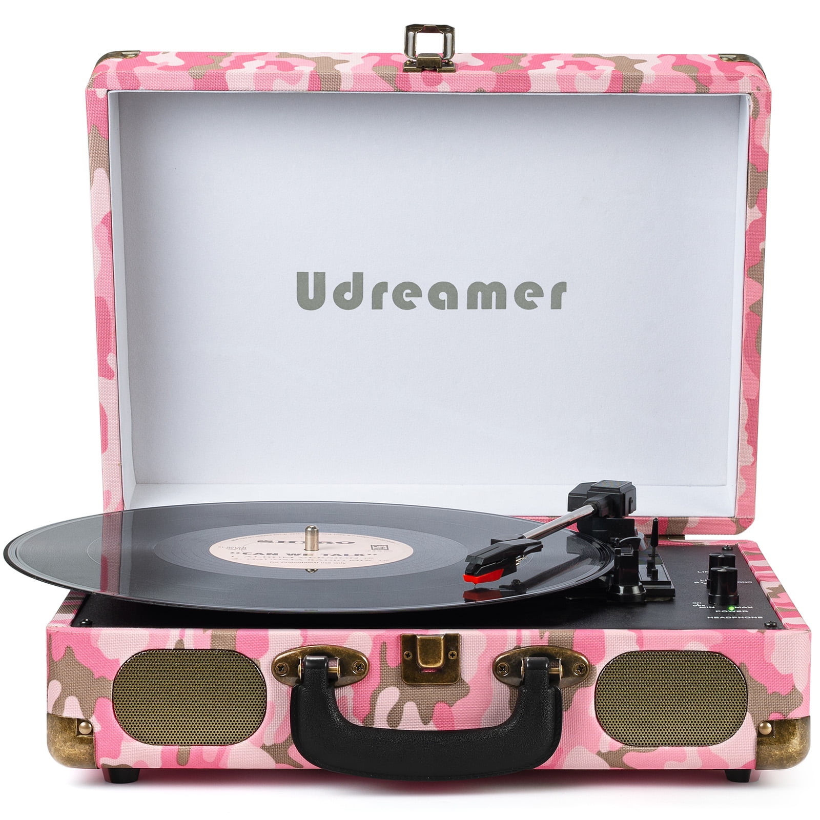 Udreamer Record Player Turntable Vinyl Record Player Suitcase Bluetooth ...