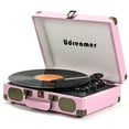 Udreamer Vinyl Record Player 3-Speed Turntable with Bluetooth,Suitcase ...