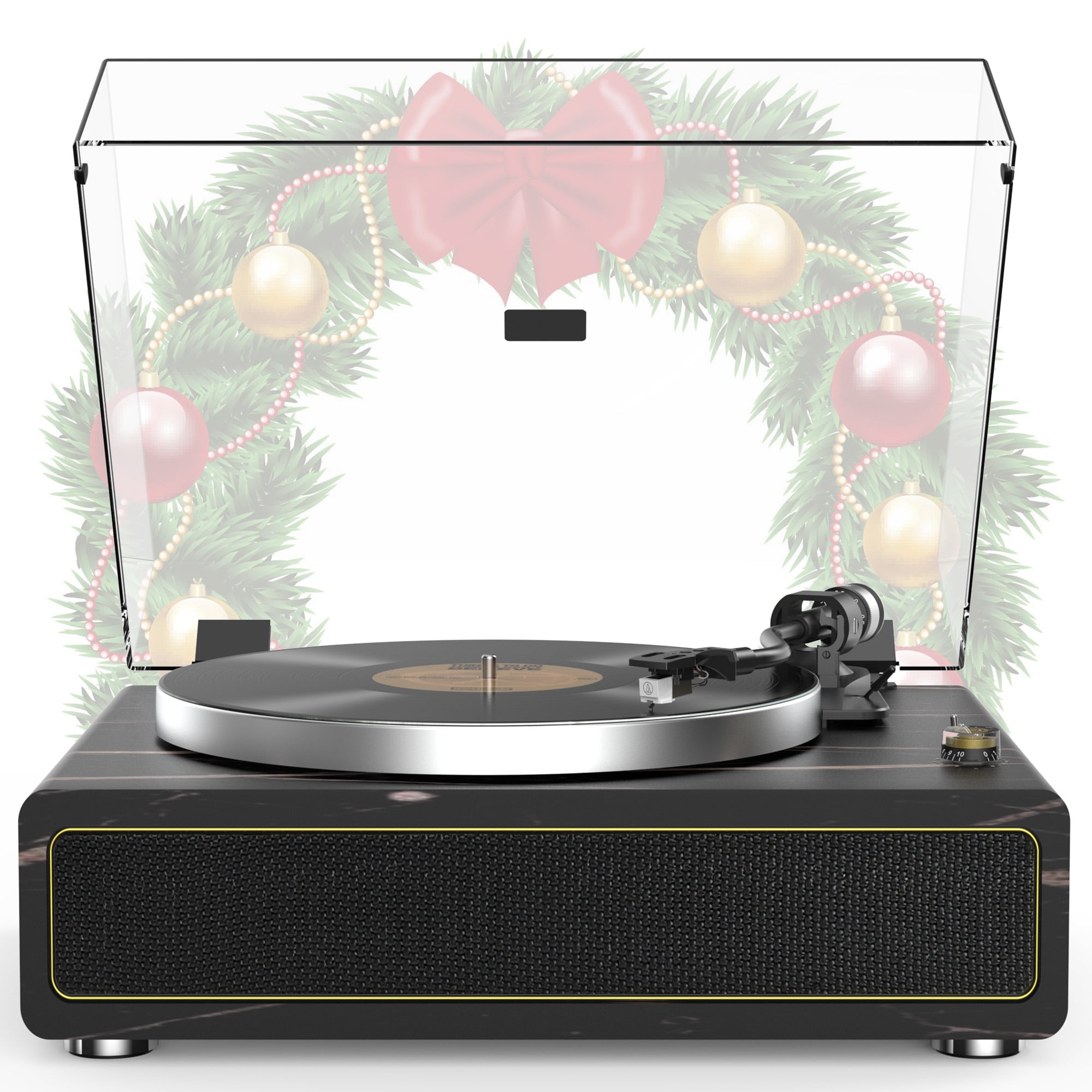 Udreamer Vinyl Record Player with Bluetooth Wireless, 2-Speed All In ...