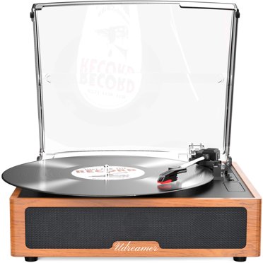 RetroAudio 3-Speed Bluetooth Portable Suitcase Record Player with Built ...