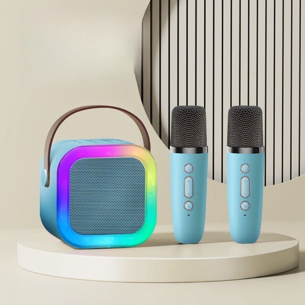Ueasy Mini Karaoke Machine Portable Bluetooth Speaker with 2 Wireless ...